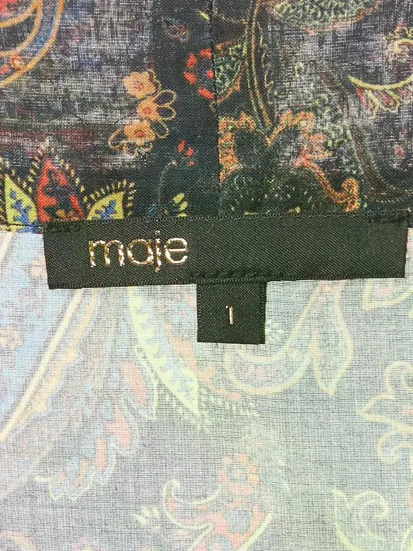 Maje Paisley Asymmetric Dress