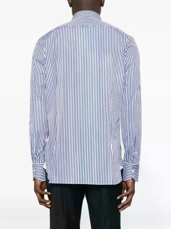TOM FORD Striped-pattern Button-fastening Shirt - Blue