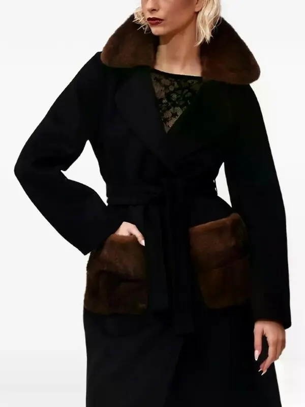 POCHE PARIS Single-breasted Belted Coat