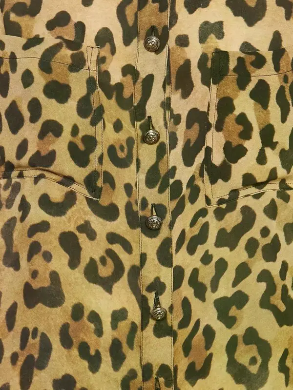 Balmain Leopard-print Button-front Shirt