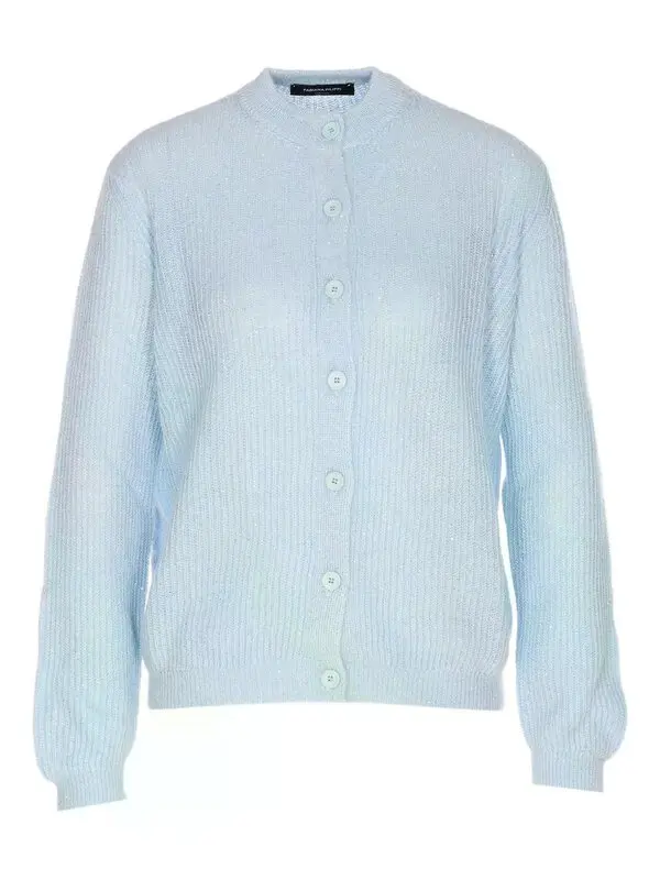 Fabiana Filippi Sequin Embellished Crew-neck Cardigan - Blue