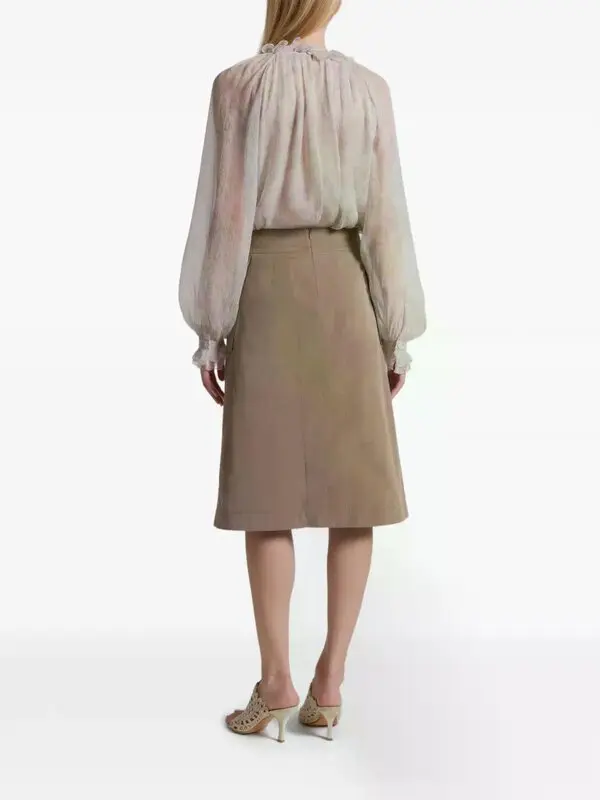 Alberta Ferretti Panelled Pocket Skirt