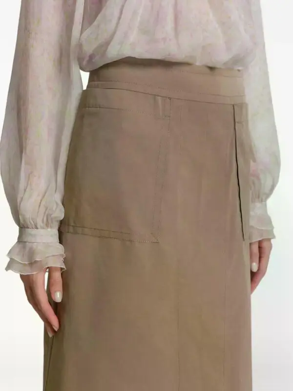 Alberta Ferretti Panelled Pocket Skirt