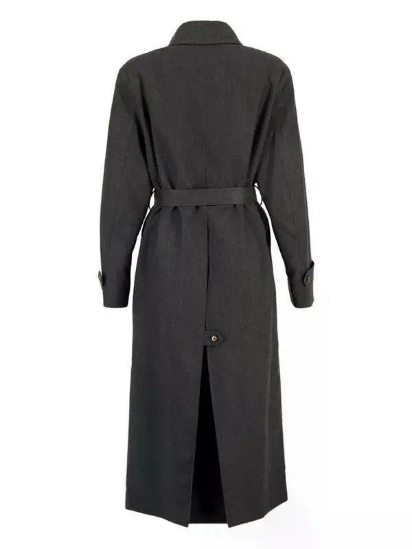 BLAZÉ MILANO Astoria Belted Trench Coat - Grey