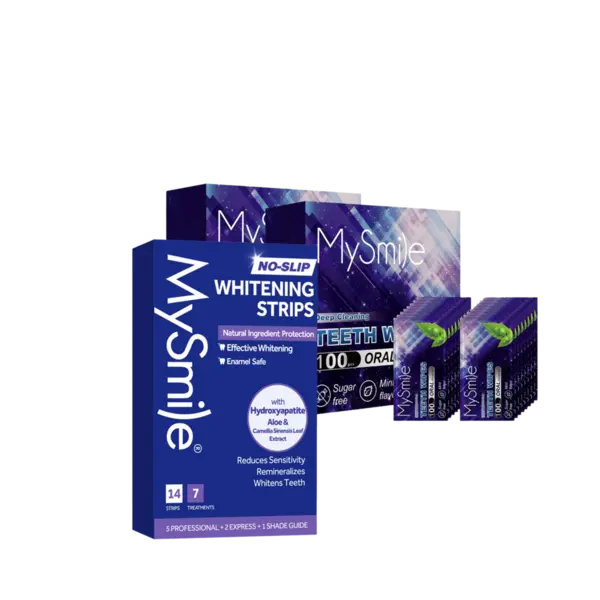 MYSMILE No-slip Hydroxyapatite-infuse Teeth Whitening Strips - One-color