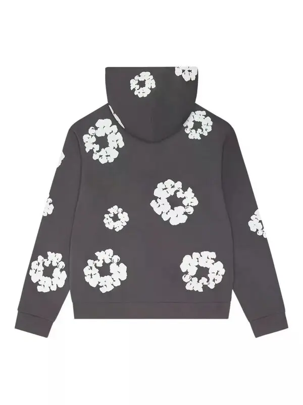 DENIM TEARS Wreath Cotton Hoodie - Grey