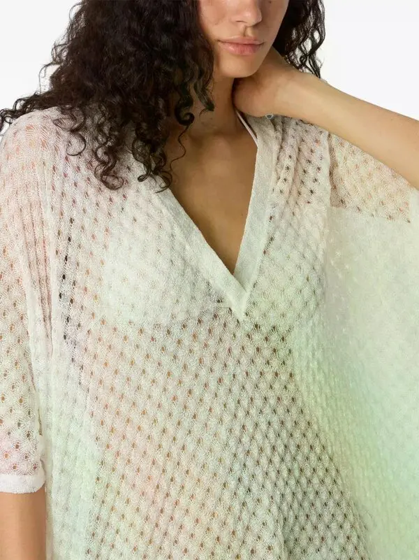 Missoni Raschel-knit V-neck Kaftan