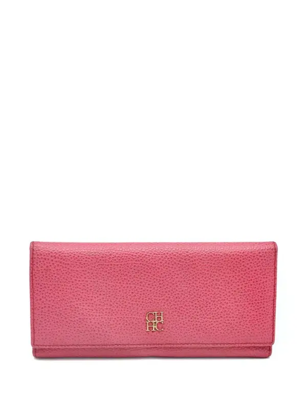 Carolina Herrera Tri-fold Leather Wallet - Pink