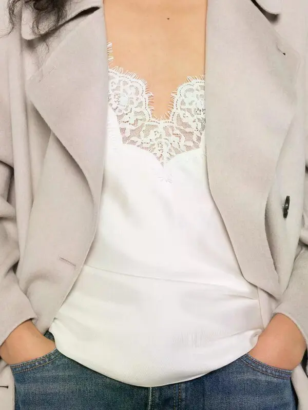 RÓHE Lace V-neck Top