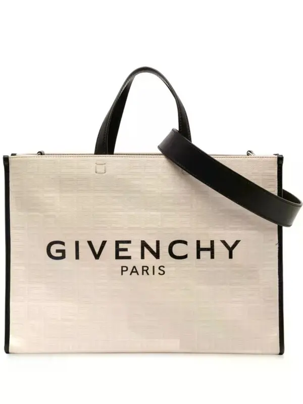 Givenchy Canvas G Tote Shopping Bag - Brown