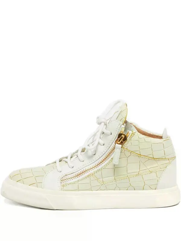 GIUSEPPE ZANOTTI Crocodile-effect High-top Sneakers