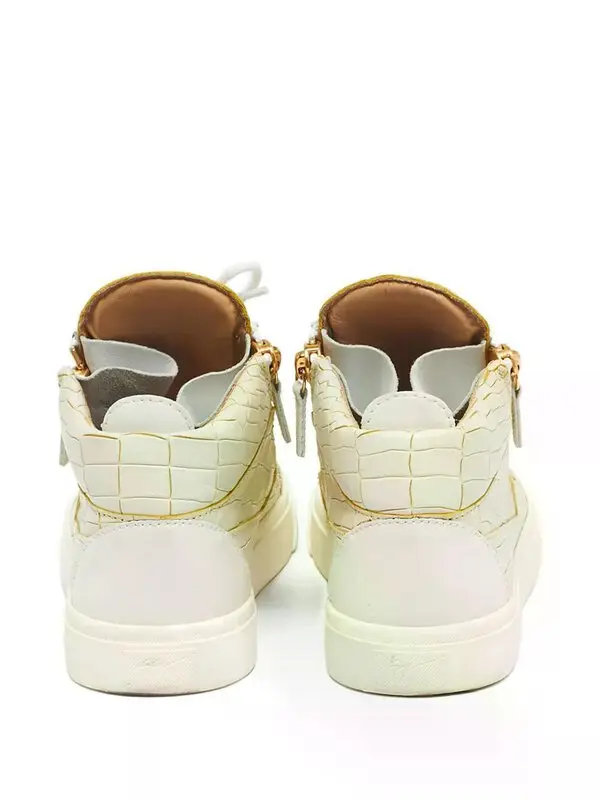 GIUSEPPE ZANOTTI Crocodile-effect High-top Sneakers