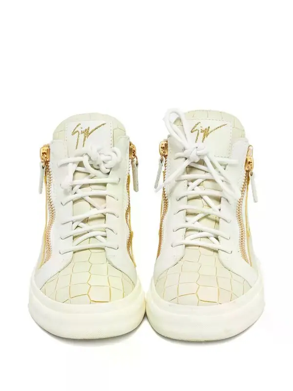 GIUSEPPE ZANOTTI Crocodile-effect High-top Sneakers