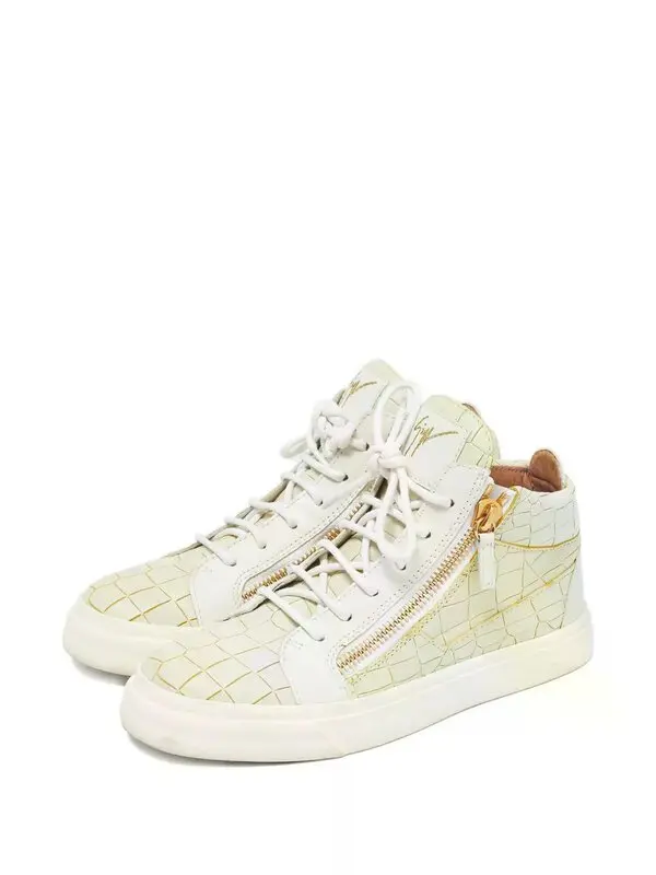 GIUSEPPE ZANOTTI Crocodile-effect High-top Sneakers