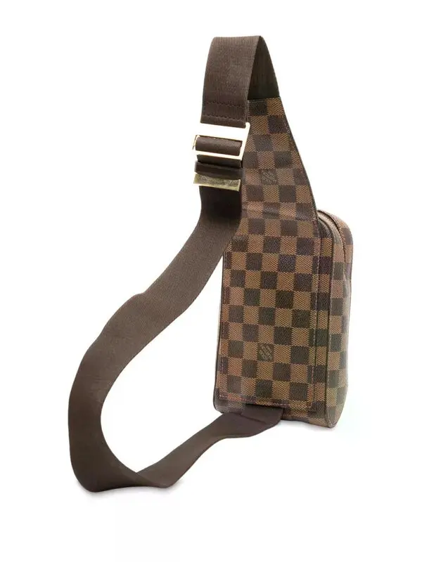 LOUIS VUITTON 2003 Damier Ebene Geronimos Crossbody Bag - Brown