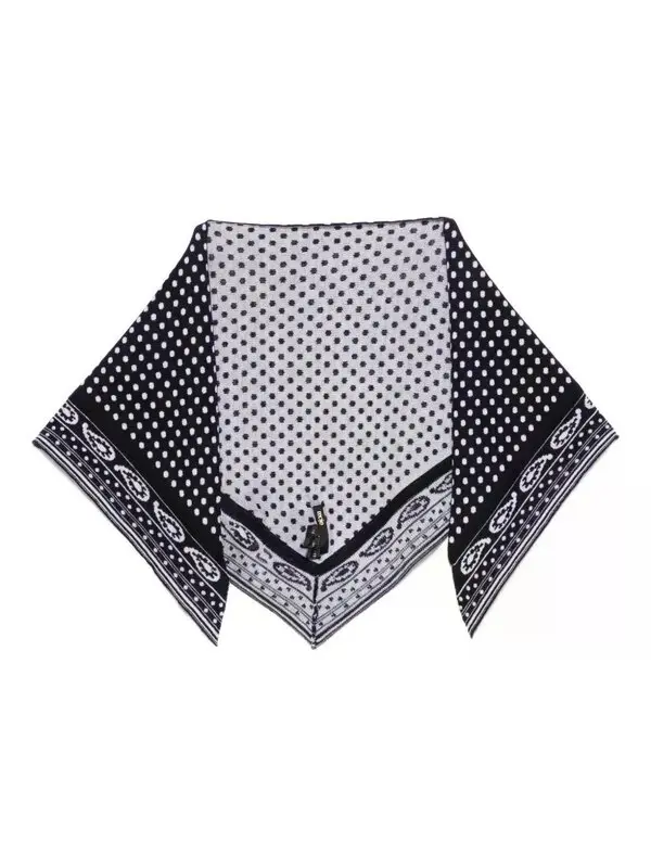 Maje Polka-dot Bandana Scarf - Blue