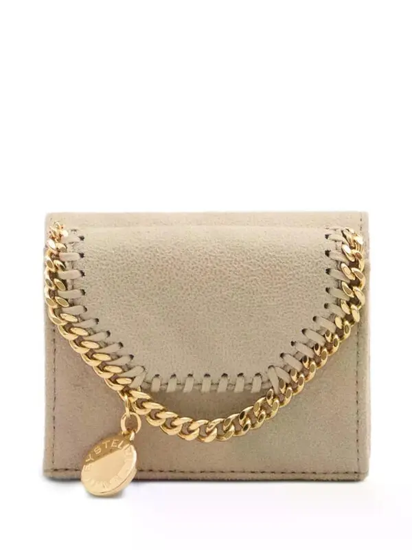 Stella McCartney Falabella Chain Trifold Wallet - Neutrals