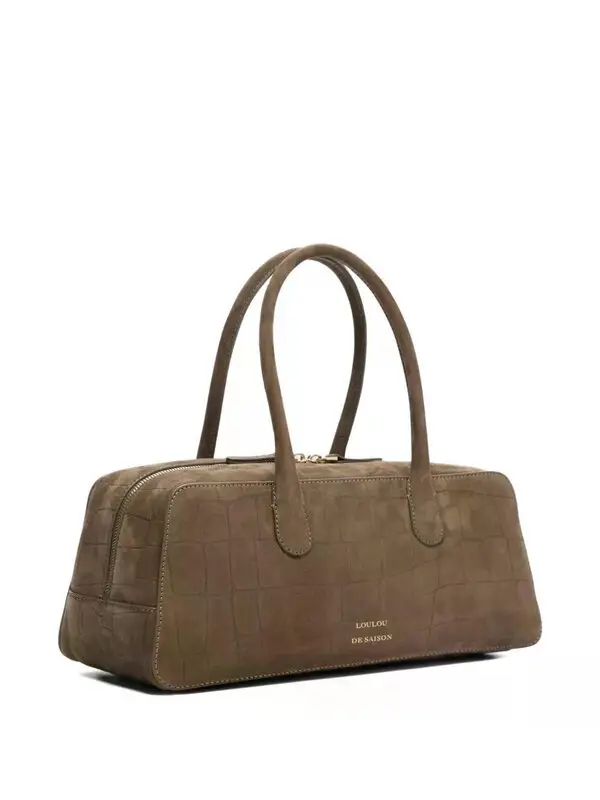 Loulou De Saison Crocodile-effect Rectangular Shoulder Bag - Brown