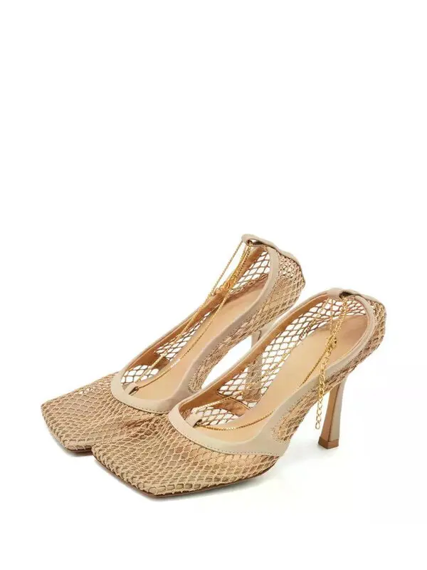 Bottega Veneta Square-toe Pumps With Chain Detail