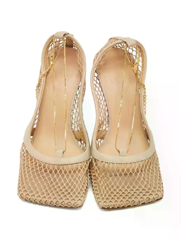 Bottega Veneta Square-toe Pumps With Chain Detail