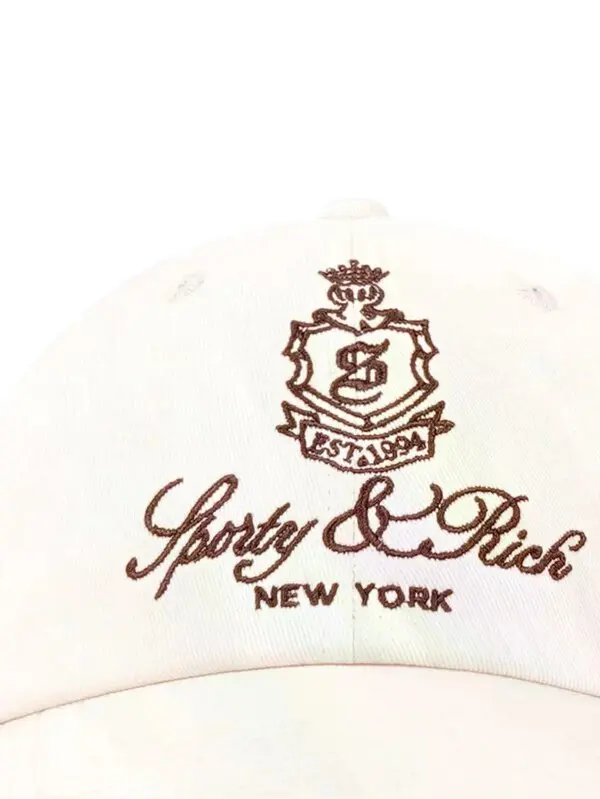 Sporty & Rich Vendome Logo-embroidered Baseball Cap