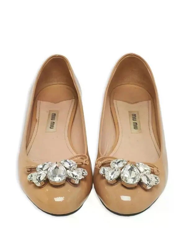Miu Miu Crystal-embellished Ballet Flats