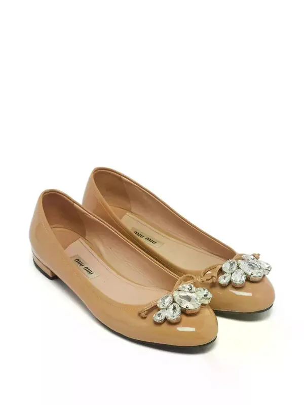 Miu Miu Crystal-embellished Ballet Flats