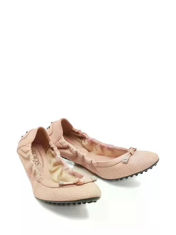 TOD'S Bow Scrunch Ballet Flats