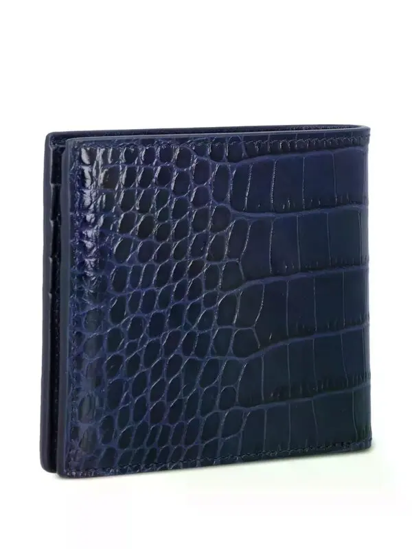 TOM FORD Crocodile-effect Bifold Wallet
