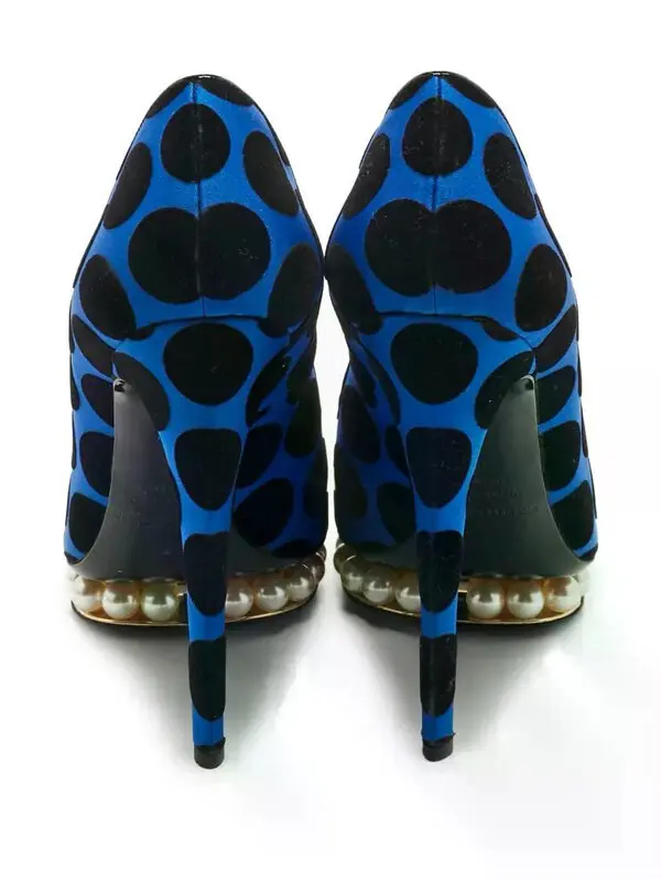 NICHOLAS KIRKWOOD Casati Polka-dot Platform Pumps - Blue