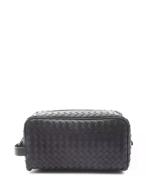 Bottega Veneta Intrecciato Wash Bag - Black