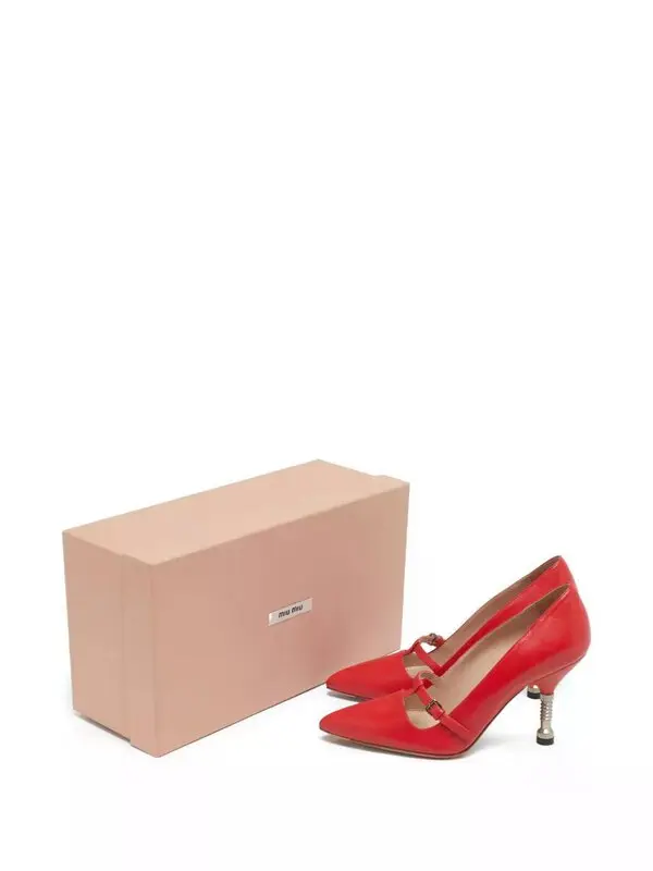 Miu Miu Leather T-bar Pumps
