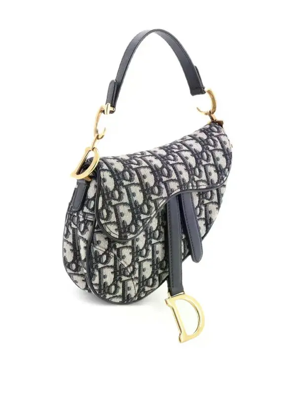 Dior Saddle Handbag Oblique Canvas Mini Shoulder Bag - Blue
