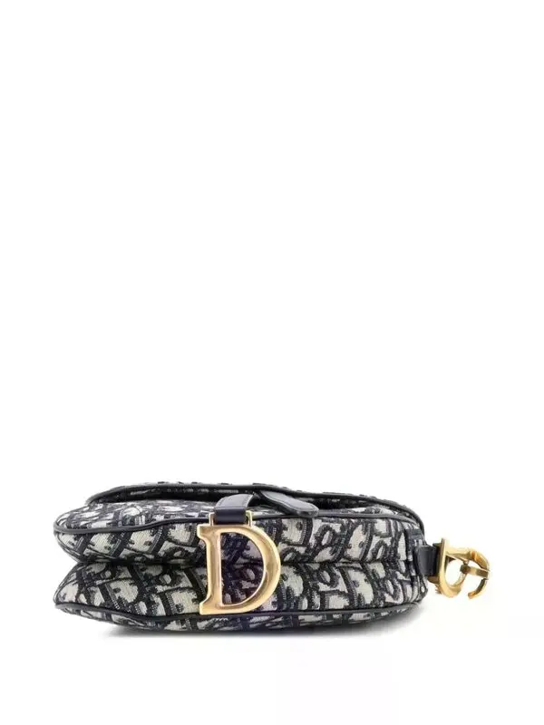 Dior Saddle Handbag Oblique Canvas Mini Shoulder Bag - Blue