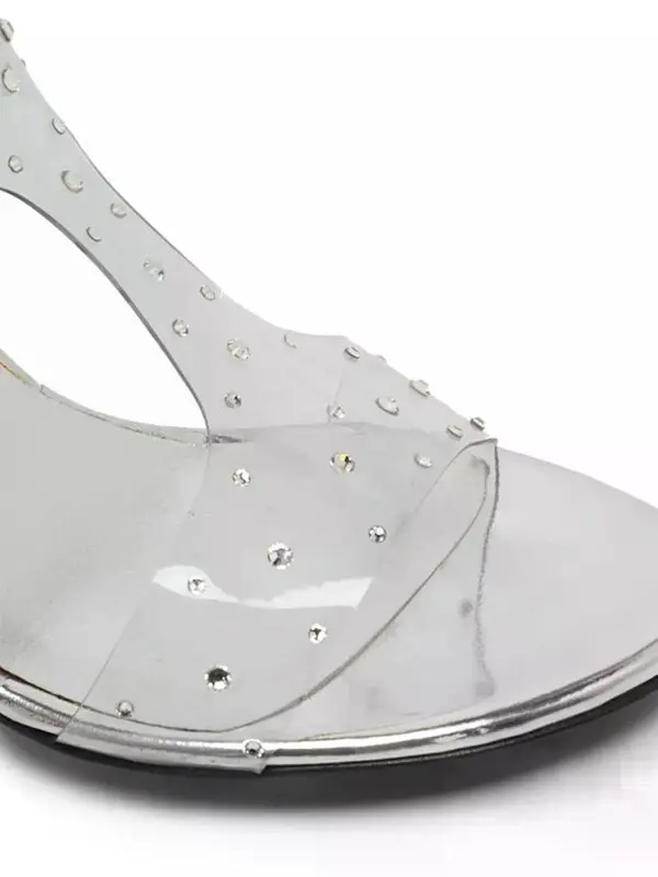 STUART WEITZMAN Crystal Embellished T-strap Sandals