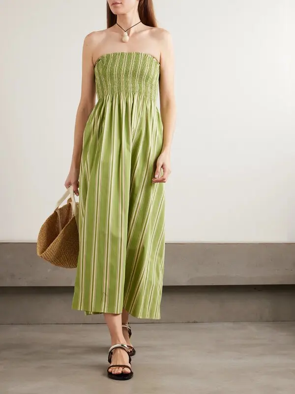 green strapless cotton dress Sage Green Schiffli Cotton Dobby Short Dress – Desisandook Enterprises  Private Limited