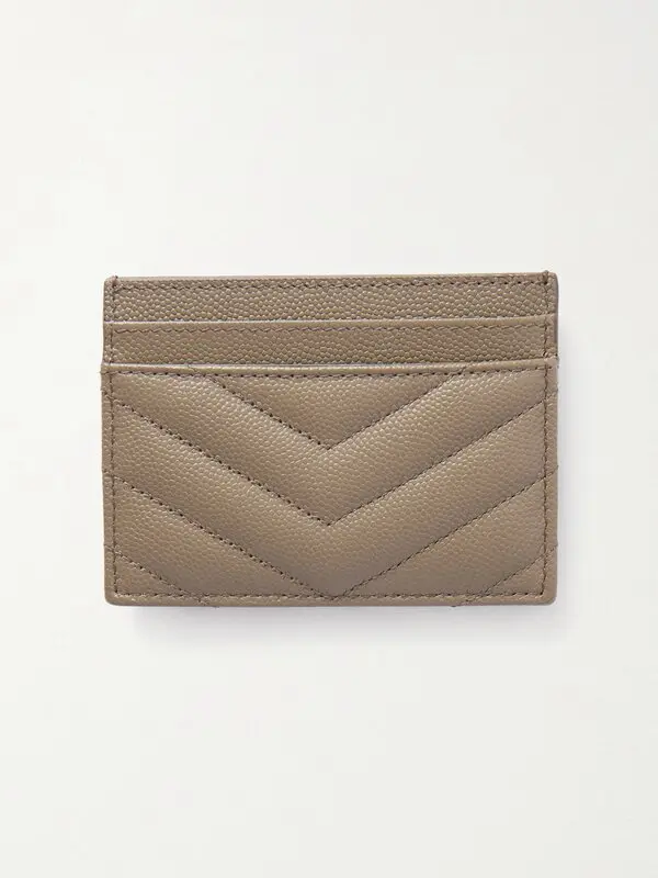 Saint Laurent Cassandre Matelassé Textured-leather Cardholder