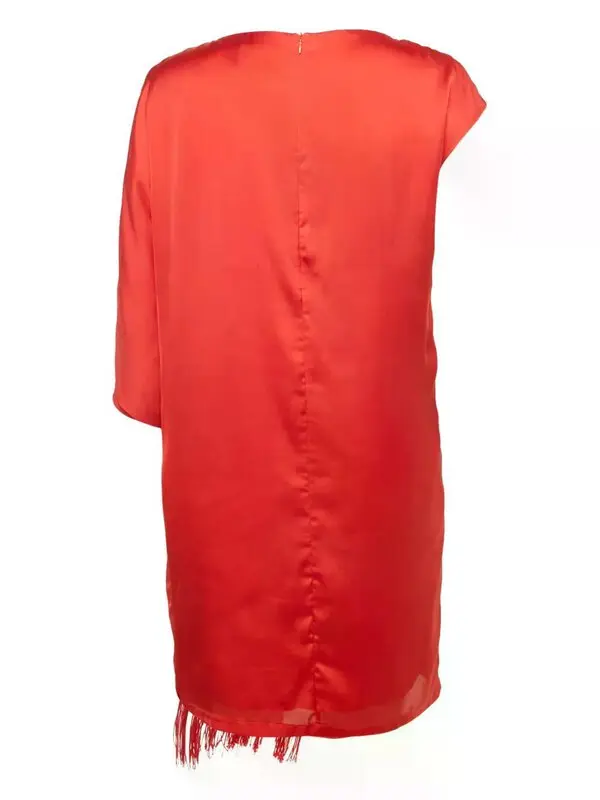 Roberto Cavalli Fringe Satin Mini Dress