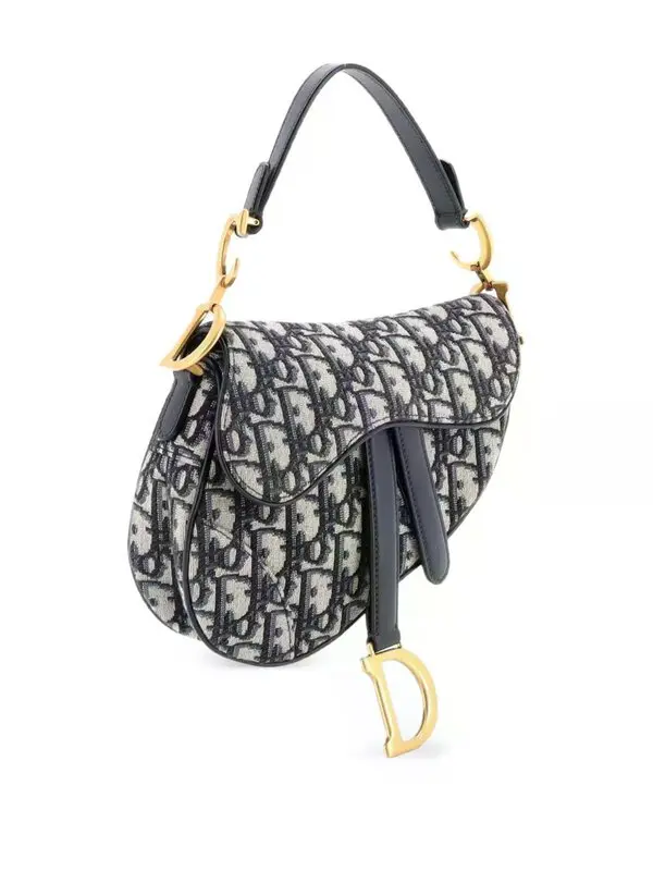 Dior Saddle Handbag Oblique Canvas Mini Shoulder Bag - Blue