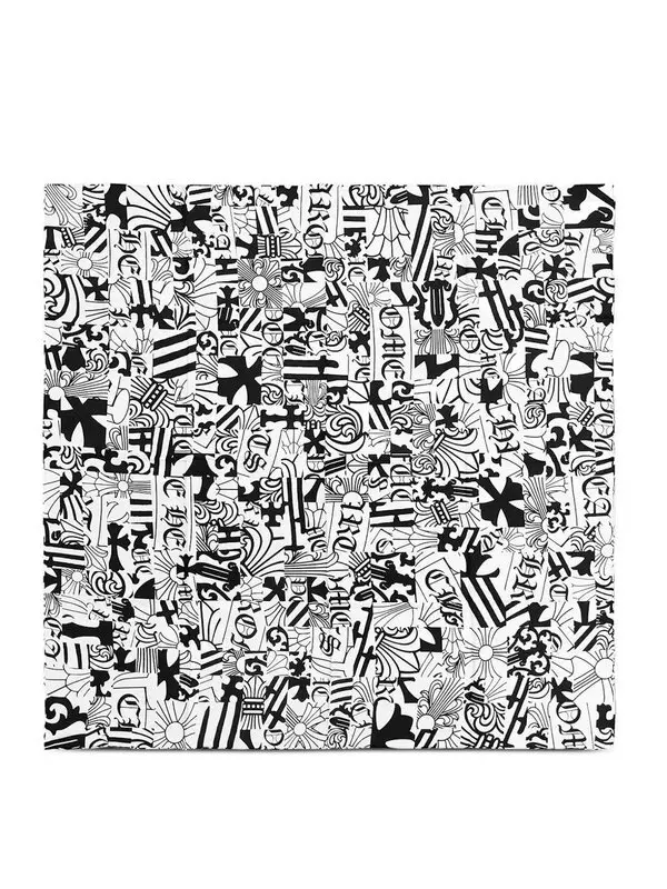 Chrome Hearts Multi-element Scarf - White