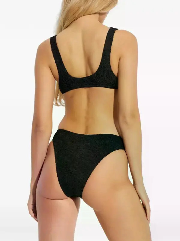 Bond Eye Ring Detail Bikini Top - Black