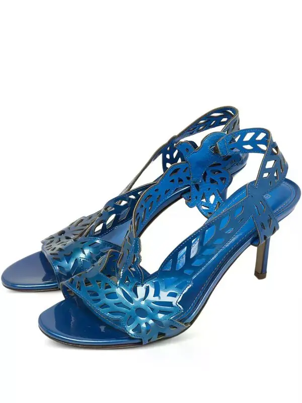 SERGIO ROSSI Cut-out Slingback Sandals - Blue