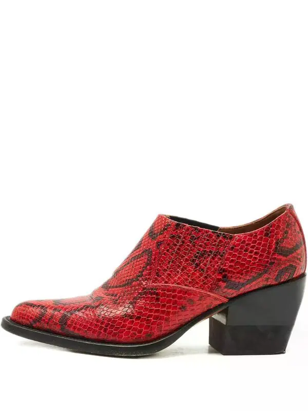 Chloé Rylee Snakeskin-embossed Leather Boots