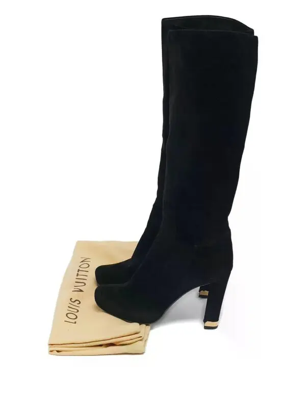 LOUIS VUITTON Suede Knee-length Boots