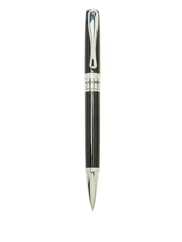 AIGNER Silver-tone Ballpoint Pen - Black
