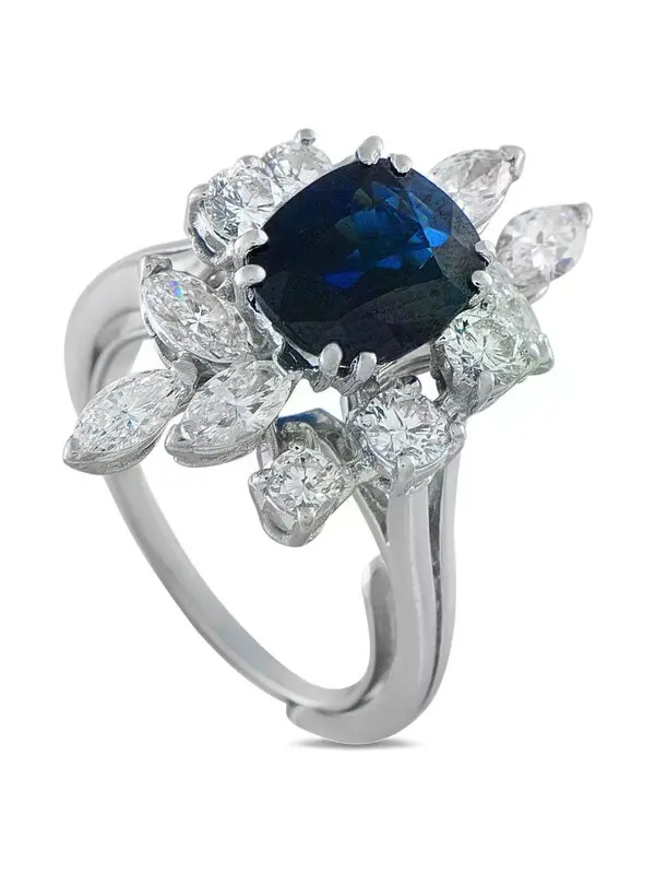 LB EXCLUSIVE Sapphire And Diamond Cocktail Ring