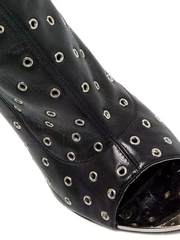 TOM FORD Eyelet Zip Peep Toe Boots