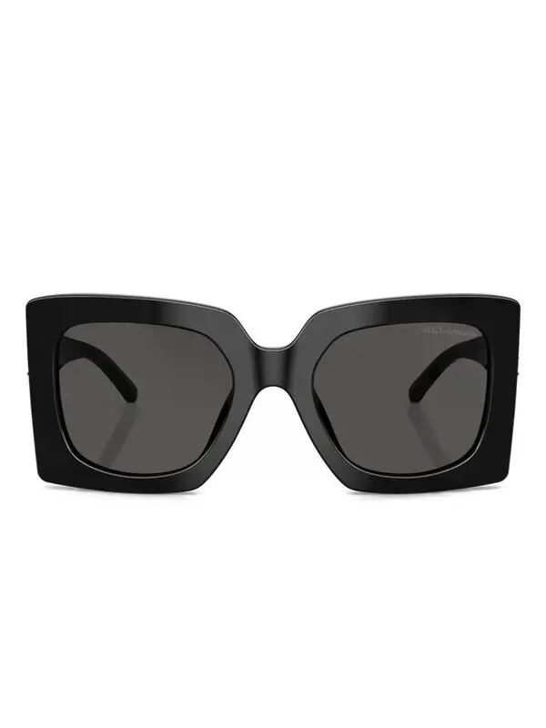 Dolce & Gabbana Embellished Square-frame Sunglasses - Black