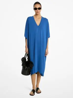 Michael Kors Stretch Viscose V-neck Caftan