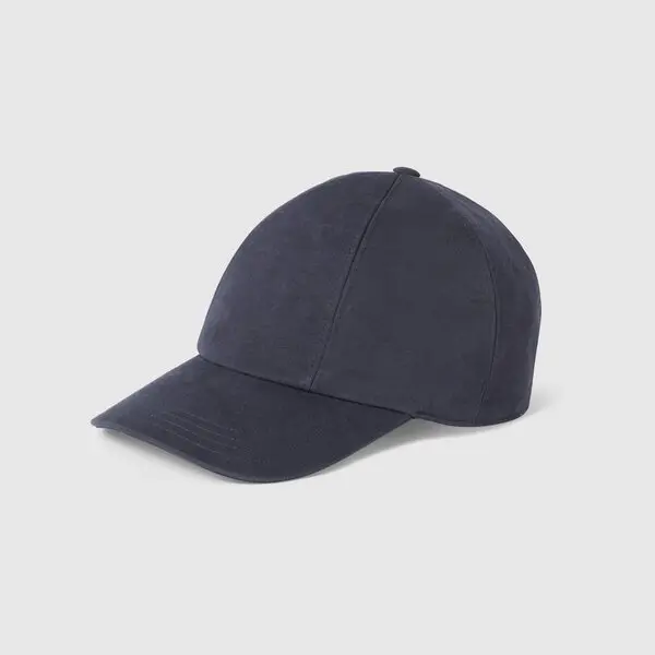 Gucci Fabric Baseball Hat With Embroidery - Blue